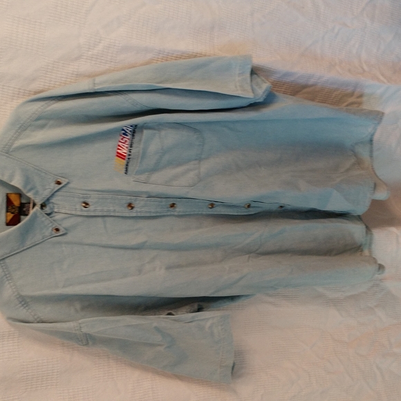 Camp Creek | Shirts | Nascar Buttondown Denim Shirt Short Sleeve | Poshmark